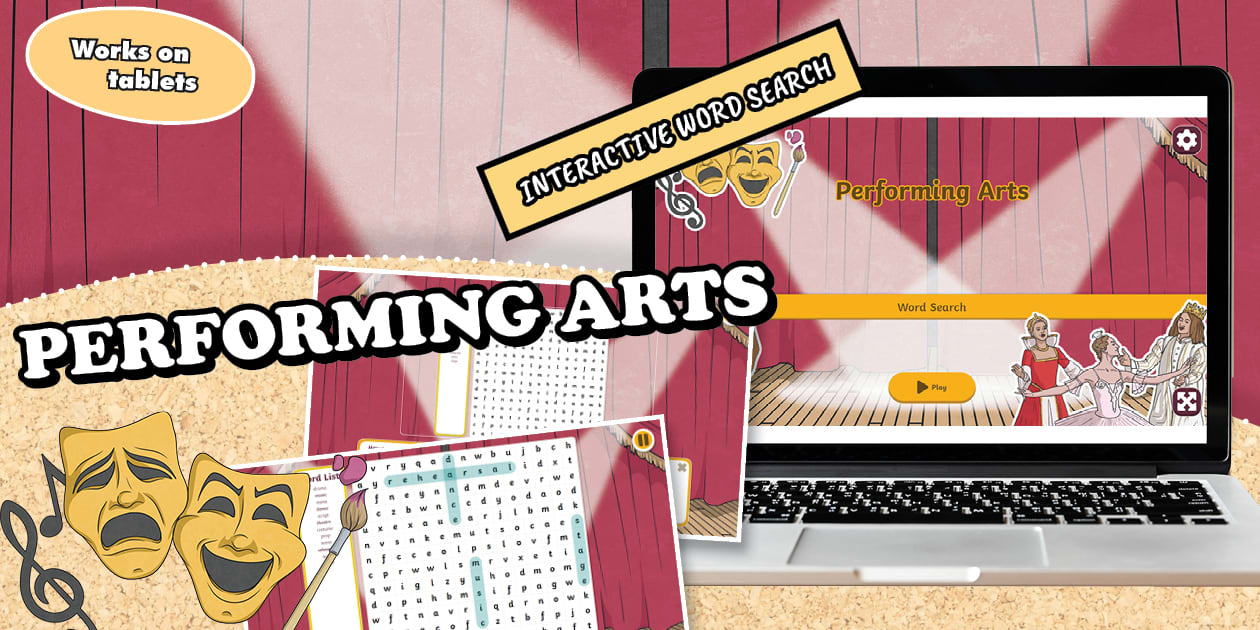 Performing Arts Interactive Word Search (CAPS Aligned)