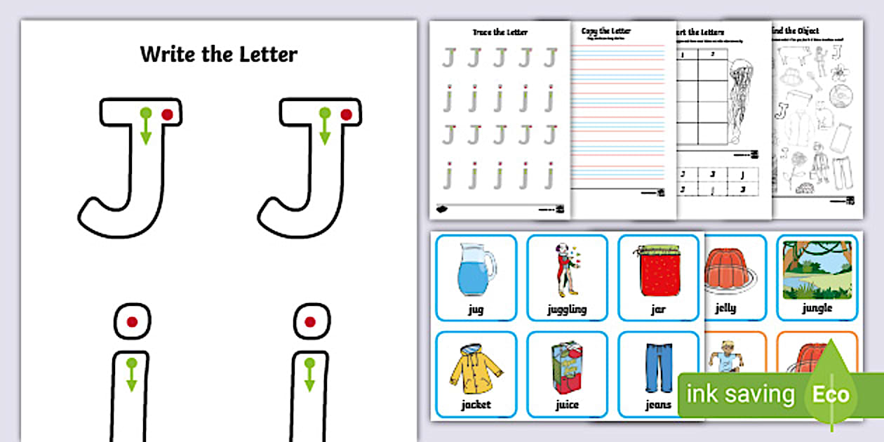 Letter J Worksheet and Activity Pack (teacher made) - Twinkl