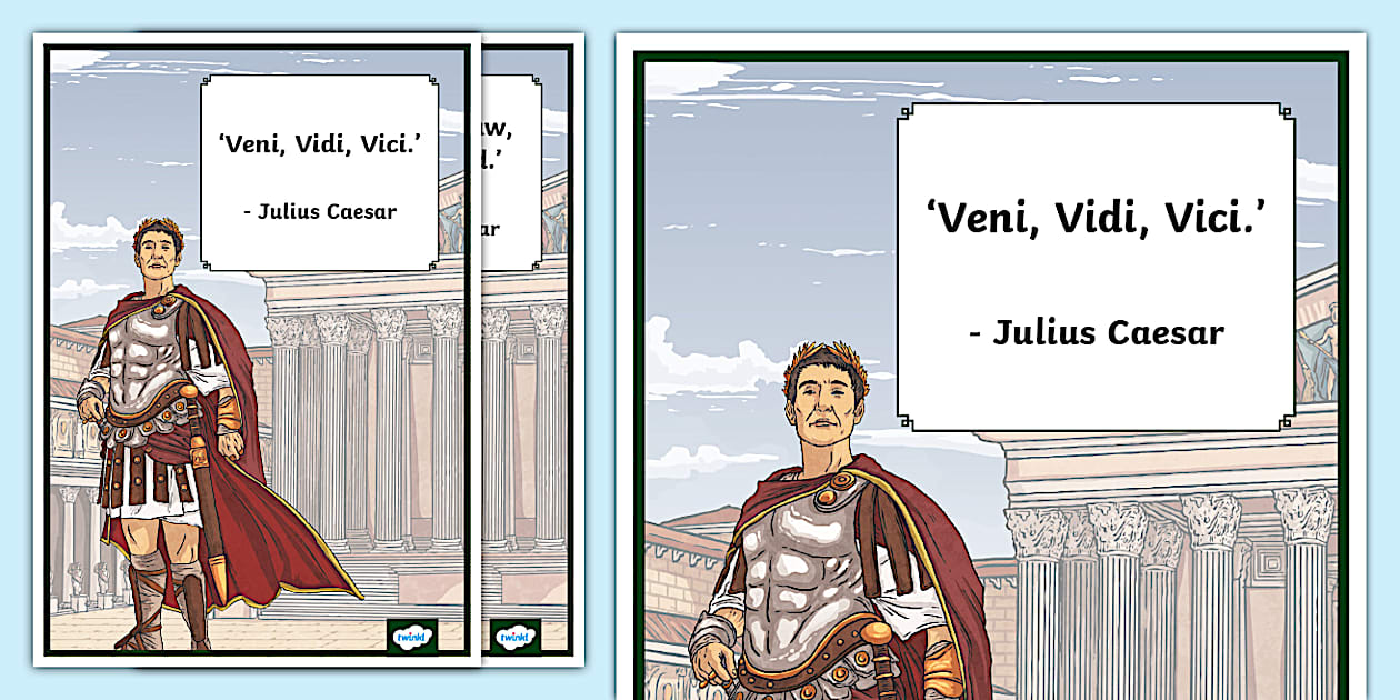 Julius Caesar Quote Display Poster (Teacher-Made) - Twinkl