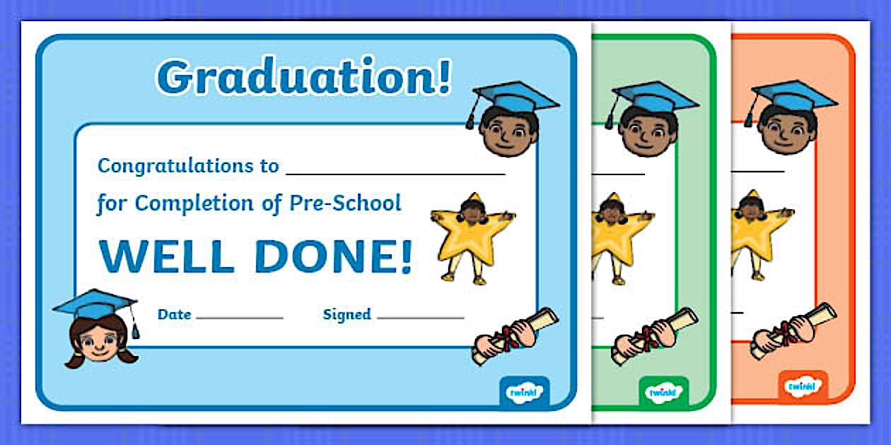 Nursery Graduation Certificate I Twinkl Canada - Twinkl