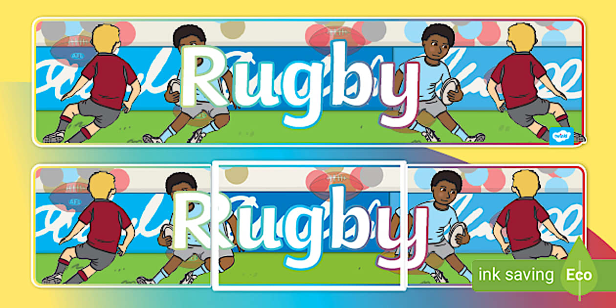 Rugby Display Banner (teacher made) - Twinkl