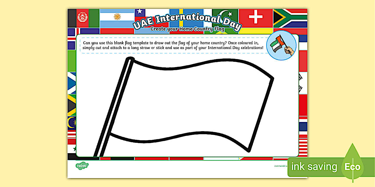 UAE International Day Create Your Home Country Flag Activity