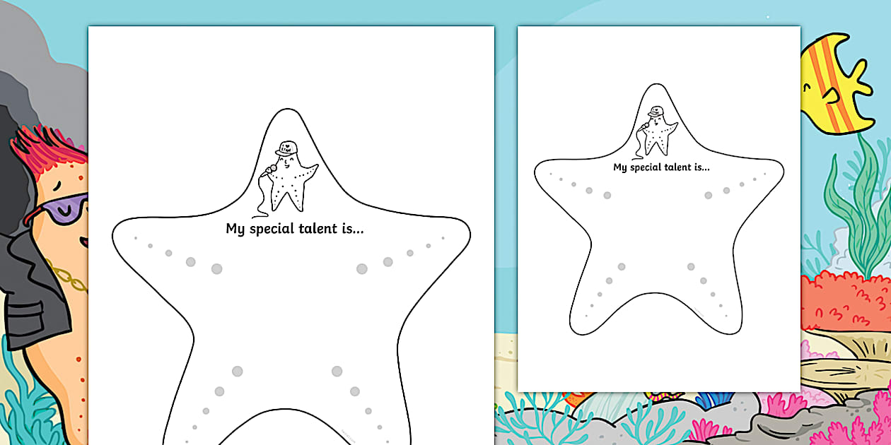 Starry-Eyed Stan Starfish Writing Template | Twinkl USA