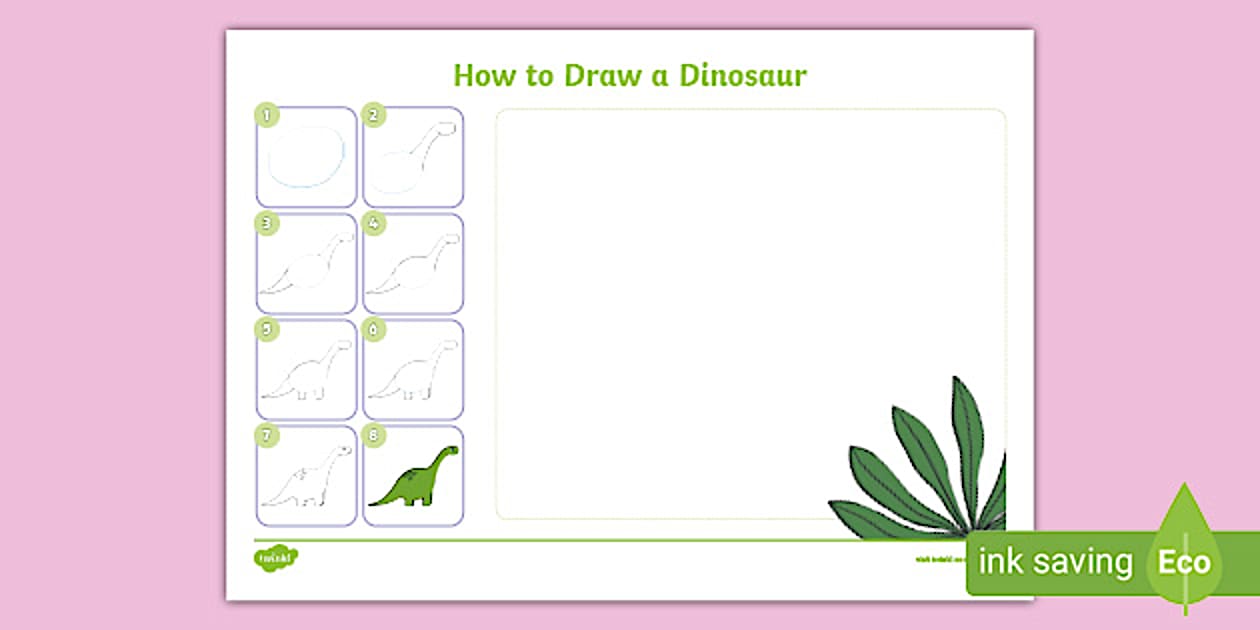 How to Draw a Dinosaur Activity Sheet (teacher made)