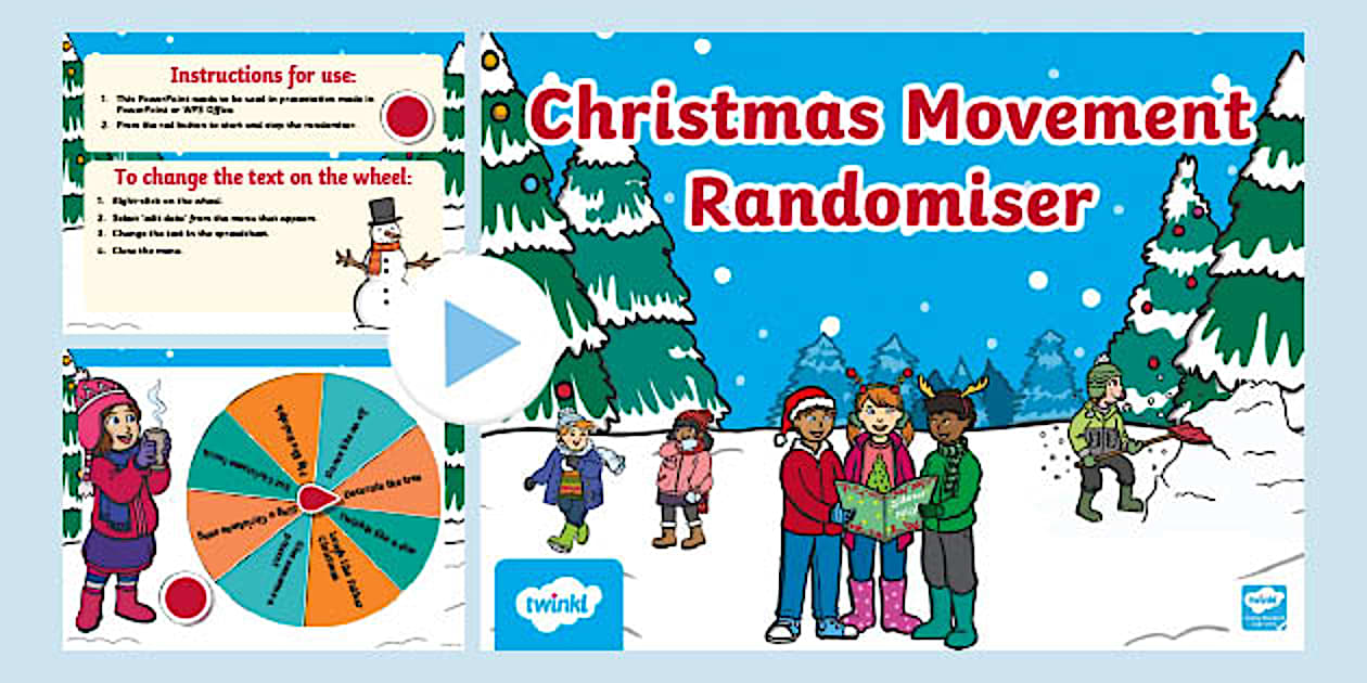 Christmas Movement Randomizer | Fun Exercises For Kids
