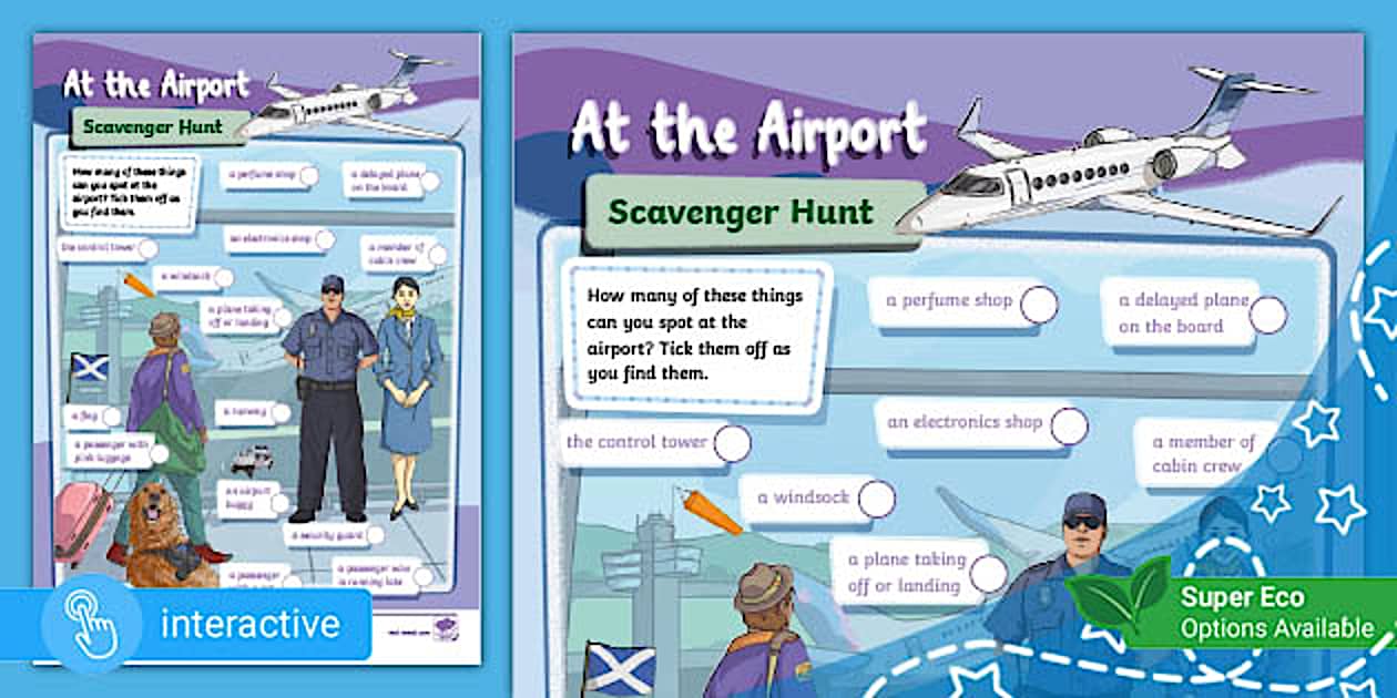 Airport-Themed Scavenger Hunt Ages 7-11 | Download & Print