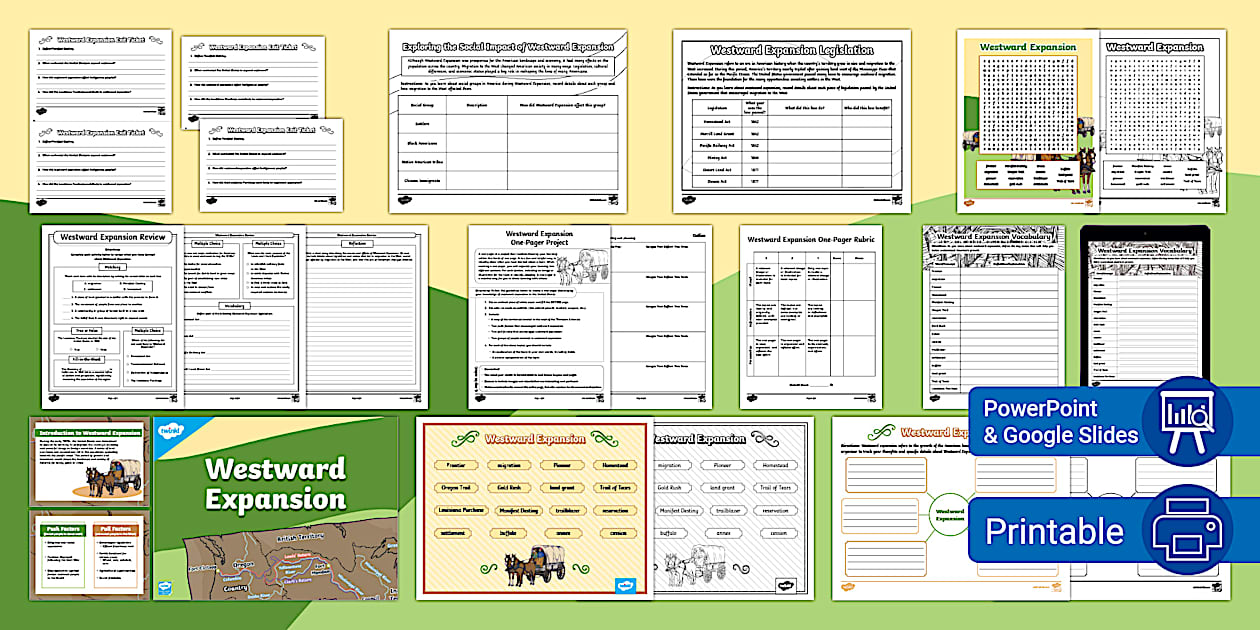 Westward Expansion Introductory Lesson Pack for 6-8 Gr