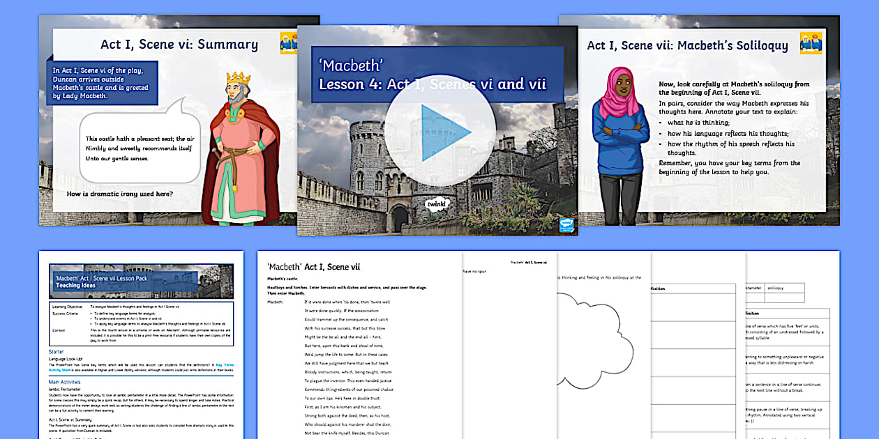 GCSE Macbeth Lesson 4: Act I, Scenes vi and vii - Twinkl