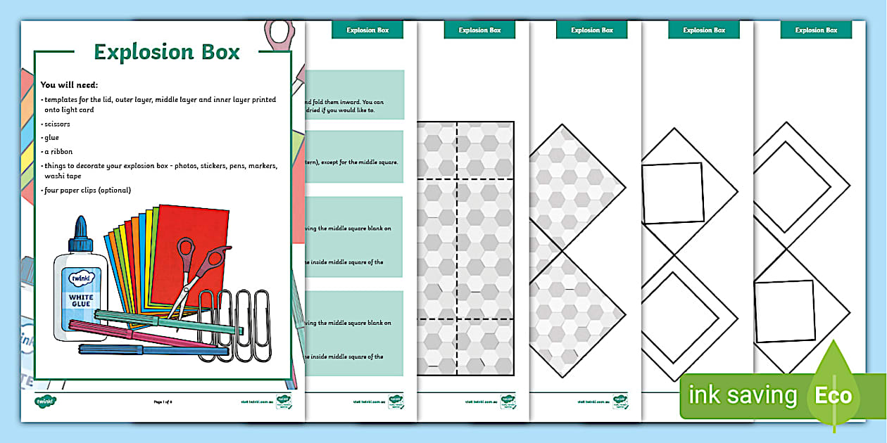 Explosion Box Template | Primary Resource | Twinkl - Twinkl
