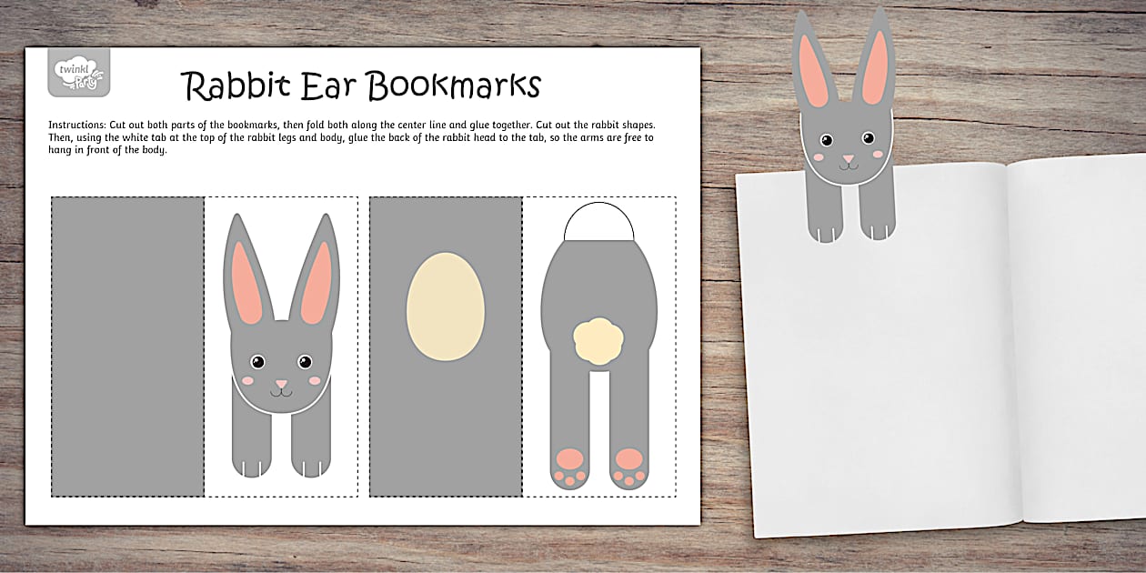 Rabbit Ear Bookmarks | Twinkl Party (teacher made) - Twinkl