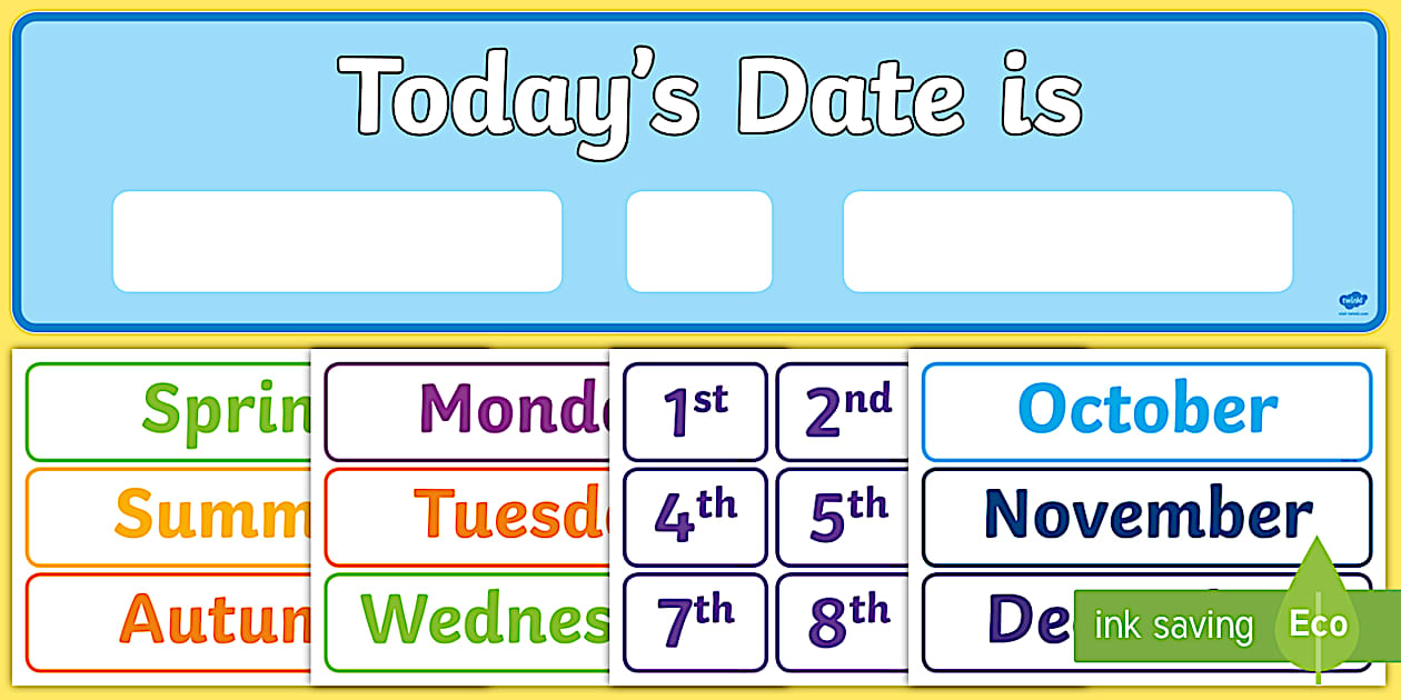 Today’s Date Display Pack | Twinkl Resources - Twinkl