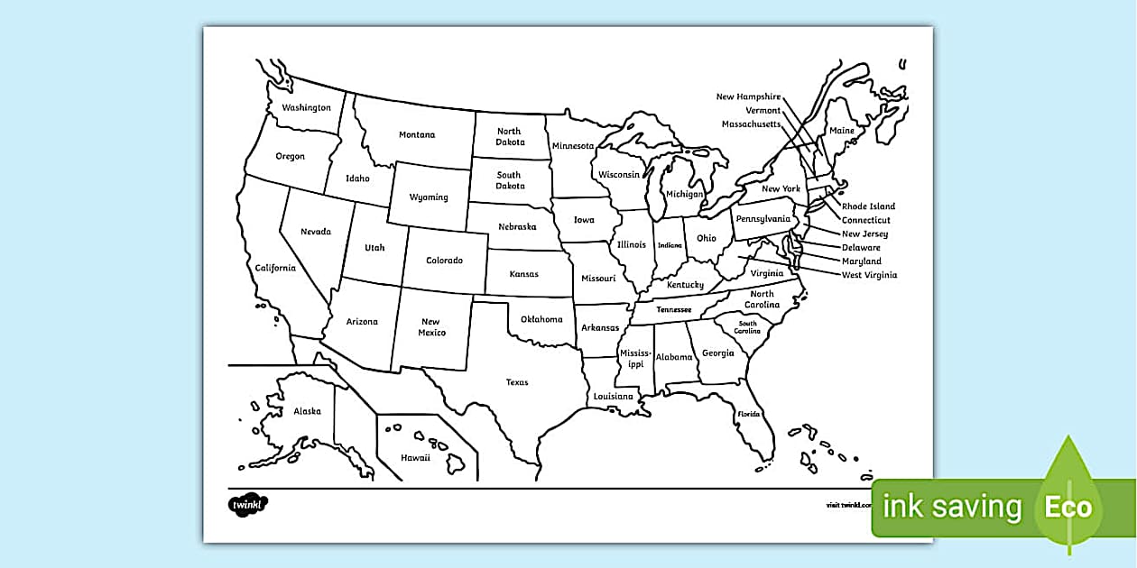 States Colouring Page | Colouring Sheets (teacher made)