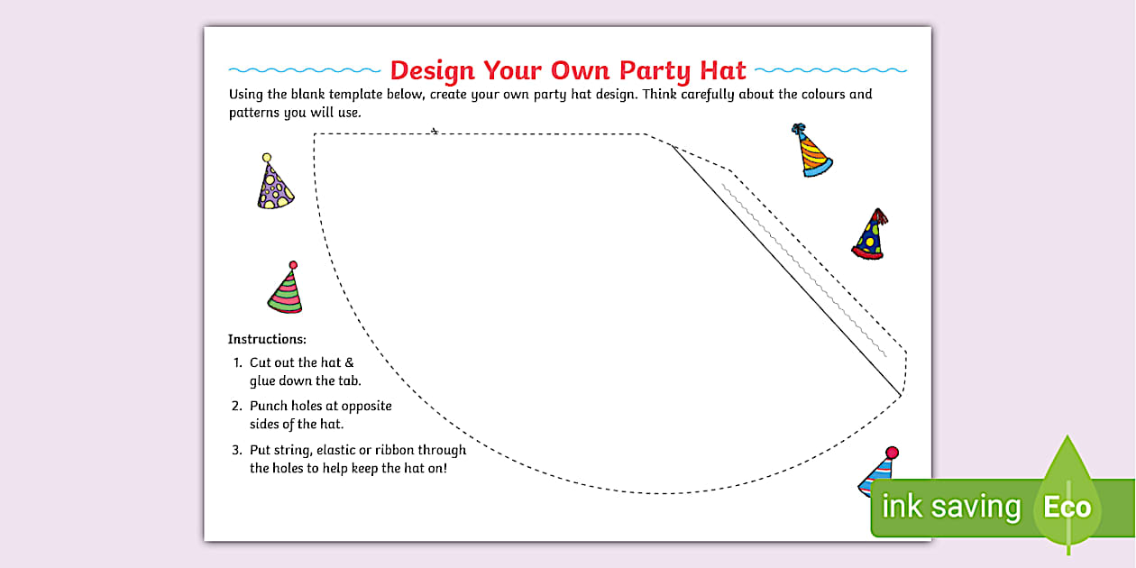 Design Your Own Party Hat (Teacher-Made) - Twinkl