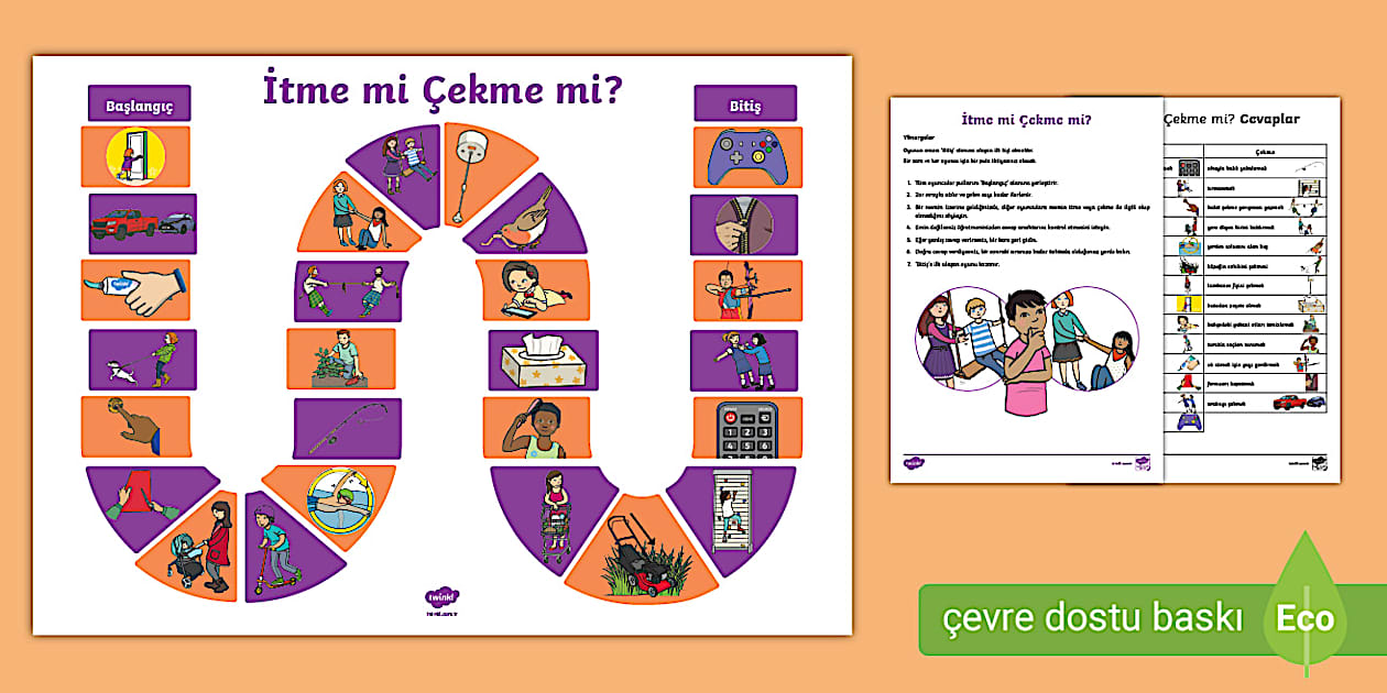 İtme mi Çekme mi? | Masa Oyunu (l'enseignant a fait)