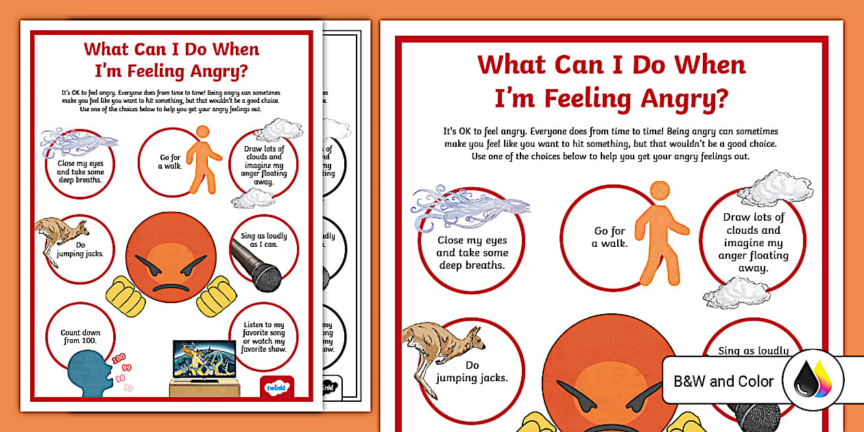 Emotions - What Can I Do When I'm Feeling Angry? Poster