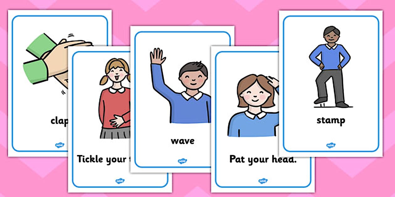 Body Actions Display Posters (teacher made) - Twinkl