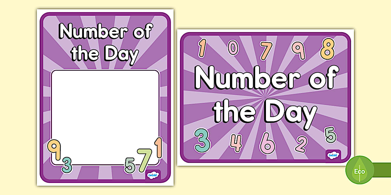 Number of the Day Display Poster
