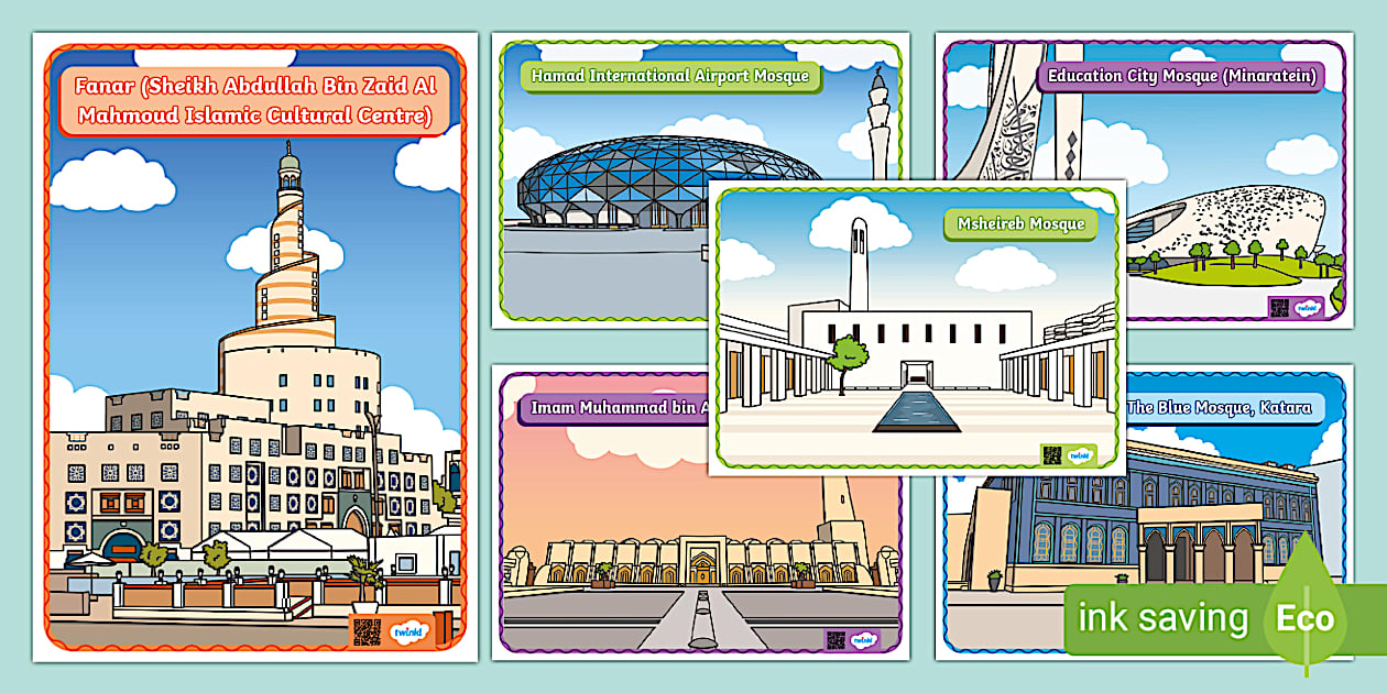 Mosques of Qatar Display Posters (Teacher-Made) - Twinkl
