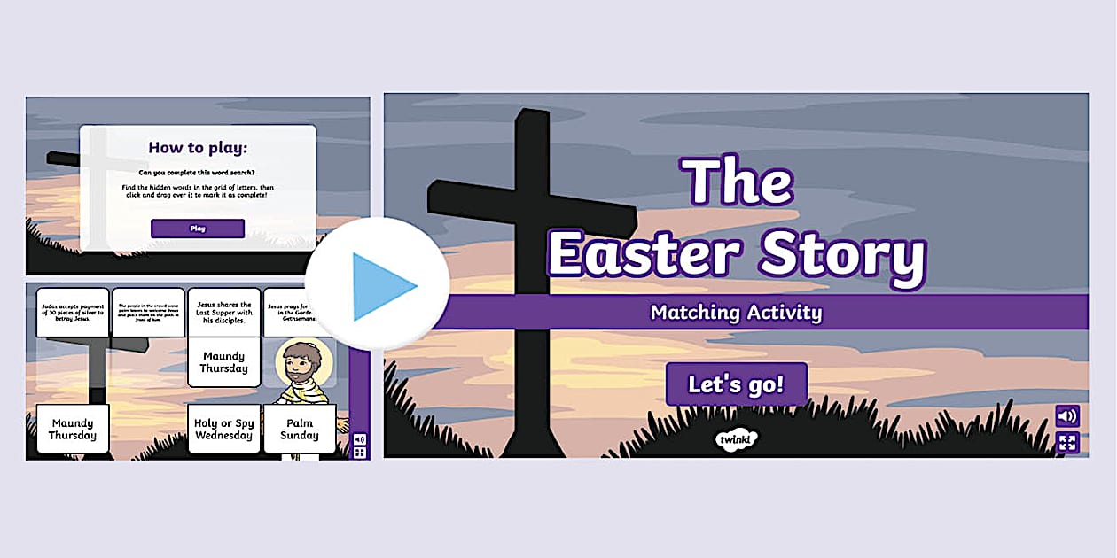 The Story of Easter Activity - Interactive Matching Game