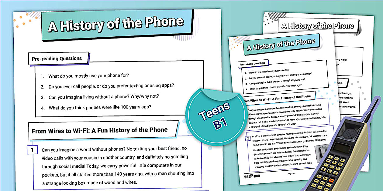 Phone History for Teens (teacher made) - Twinkl