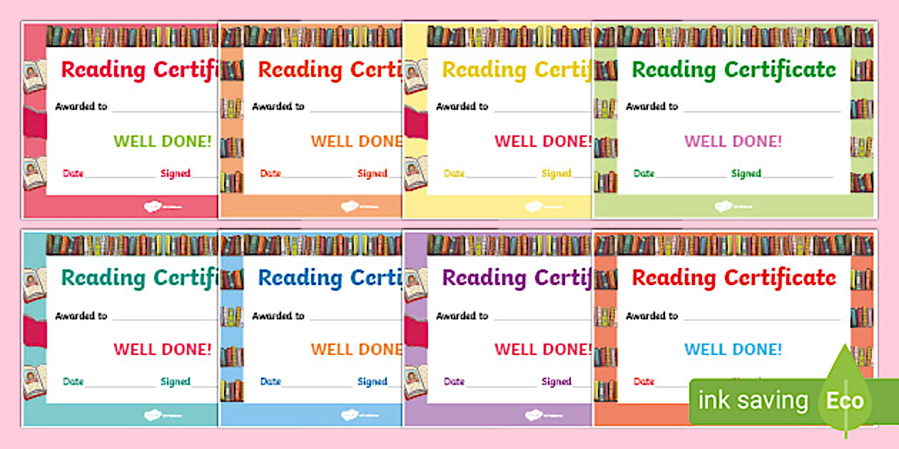 👉 Reading Award Certificate - Twinkl
