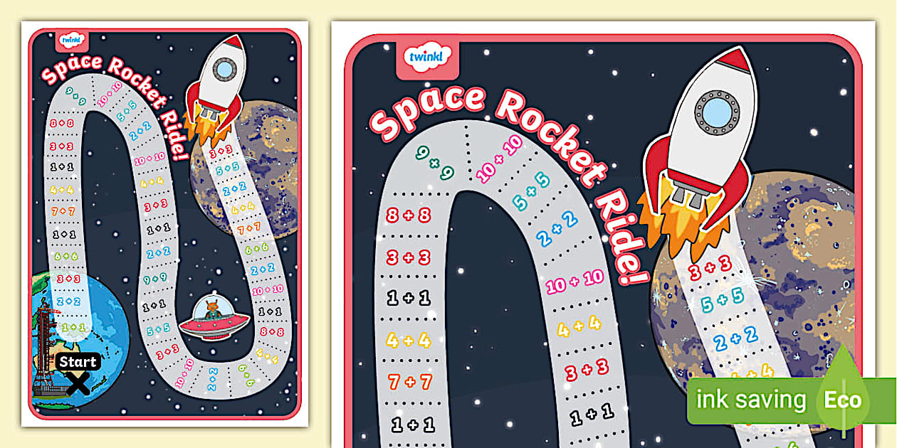 Space-Themed Doubles Addition Game (Teacher-Made) - Twinkl