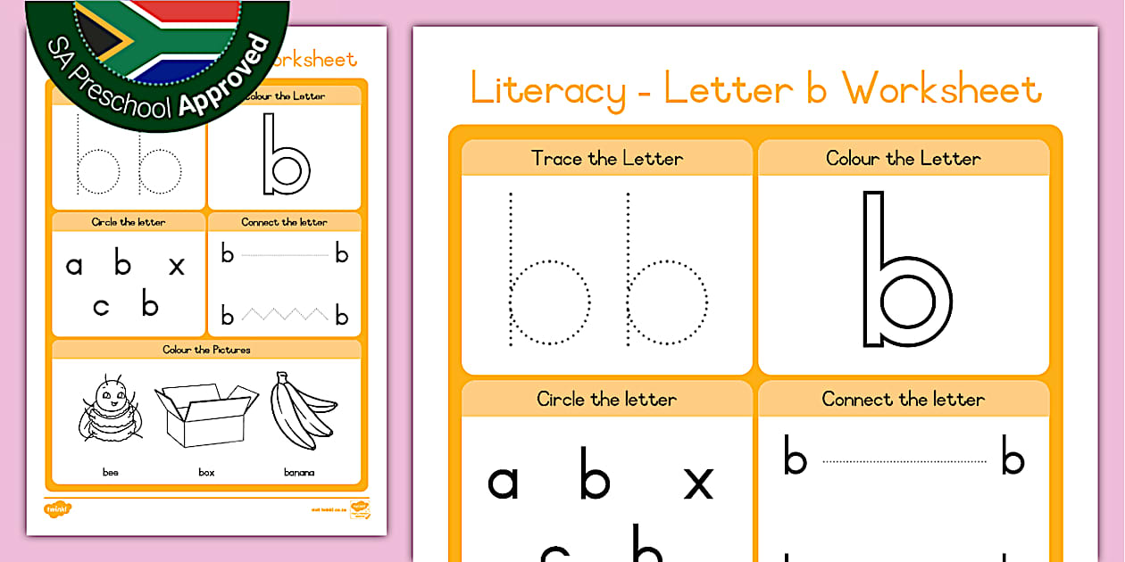Preschool: Literacy: Letter b Worksheet (teacher made)