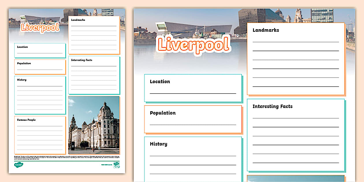 Liverpool Fact File Template - Twinkl Templates - Twinkl