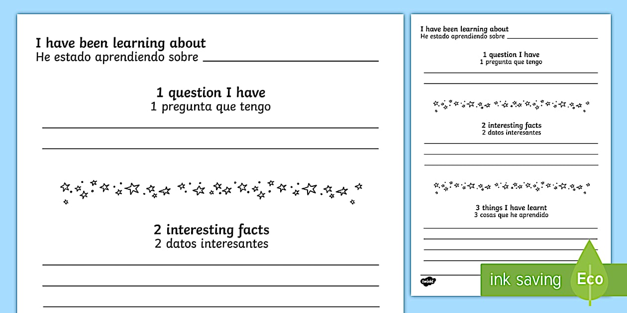 Non Fiction Reading Response Worksheet / Worksheet English/Spanish
