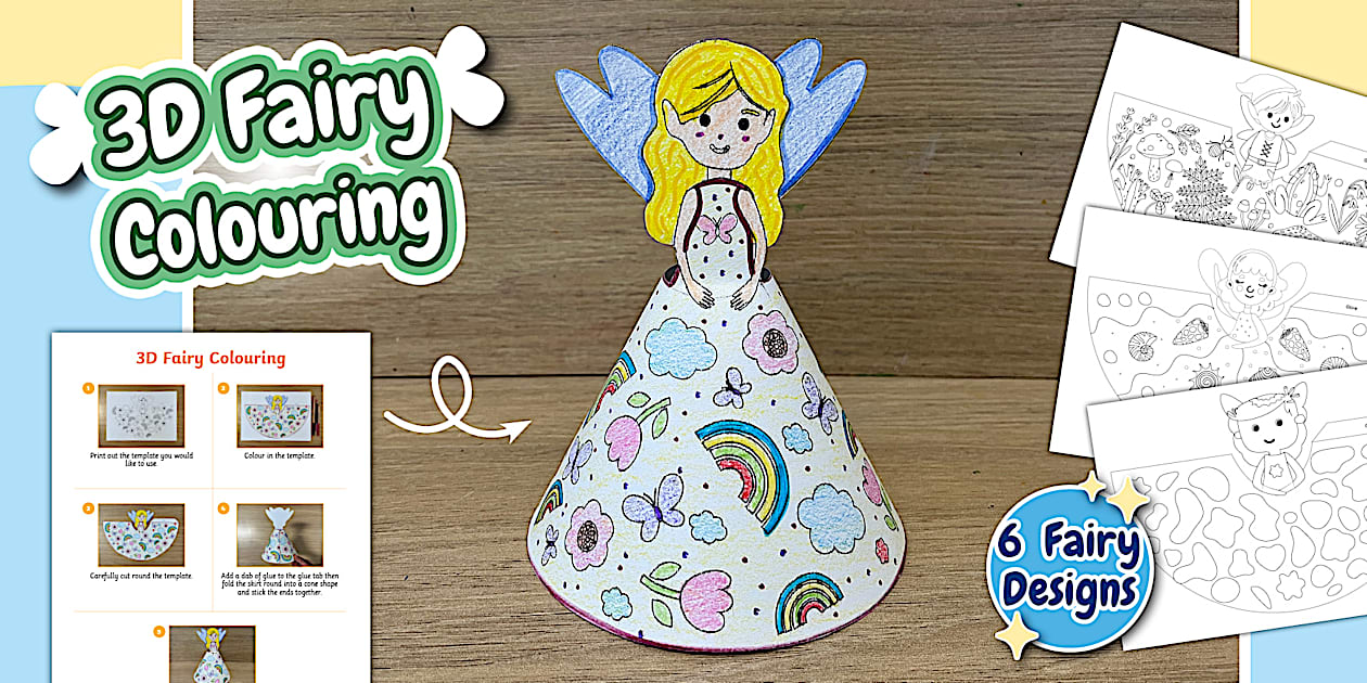 3D Fairy Colouring