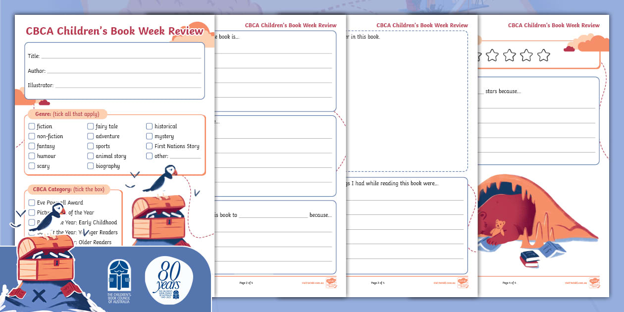 CBCA Book Week 2025 Book Review Activity - F-2 Events