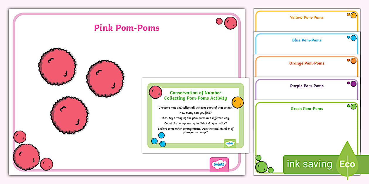 👉 Conservation of Number Collecting Pom-Poms Activity | Twinkl