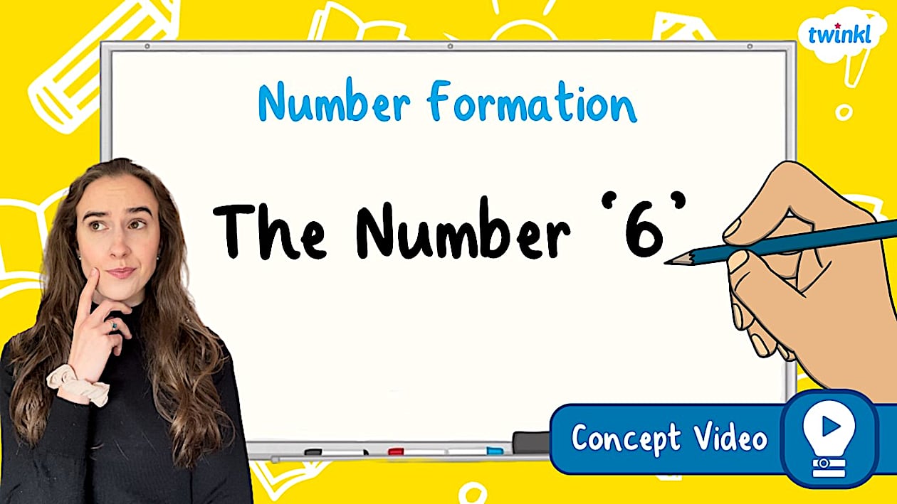 The Number '6' (Six) | Number Formation Handwriting Concept Video