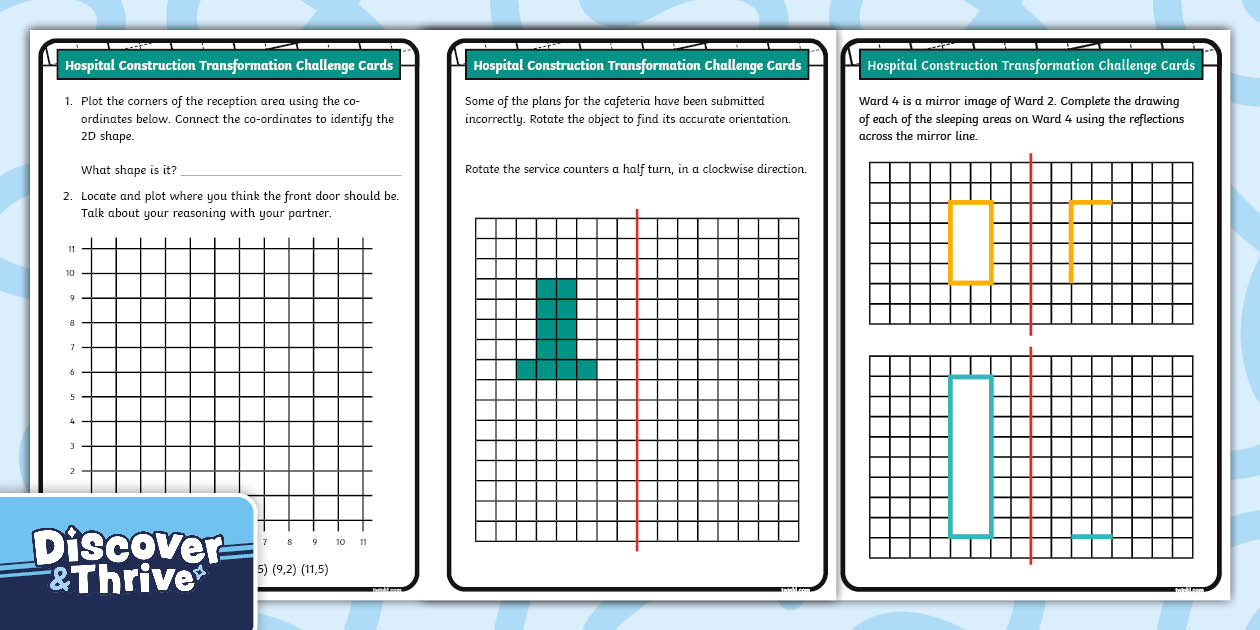Hospital Transformation and Co-ordinates Challenge Cards