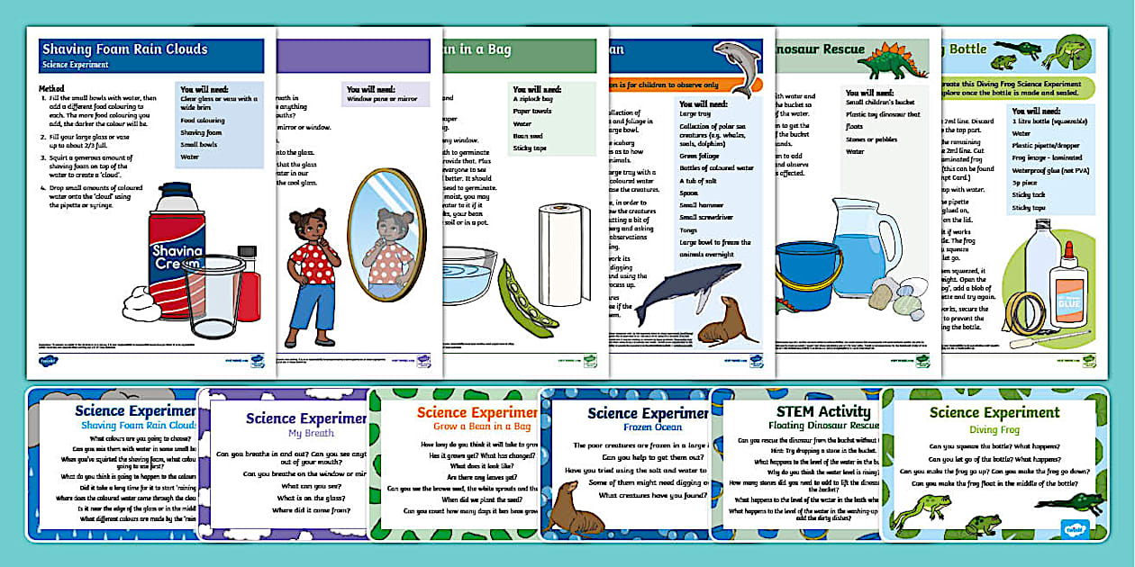 EYFS Science Experiments Using Water Resource Pack | Twinkl