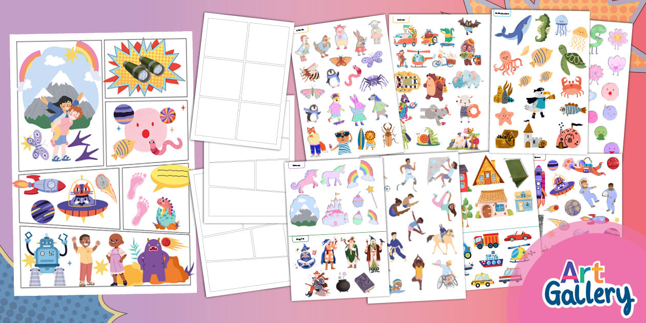 Comic Book Collage Activity (teacher made) - Twinkl