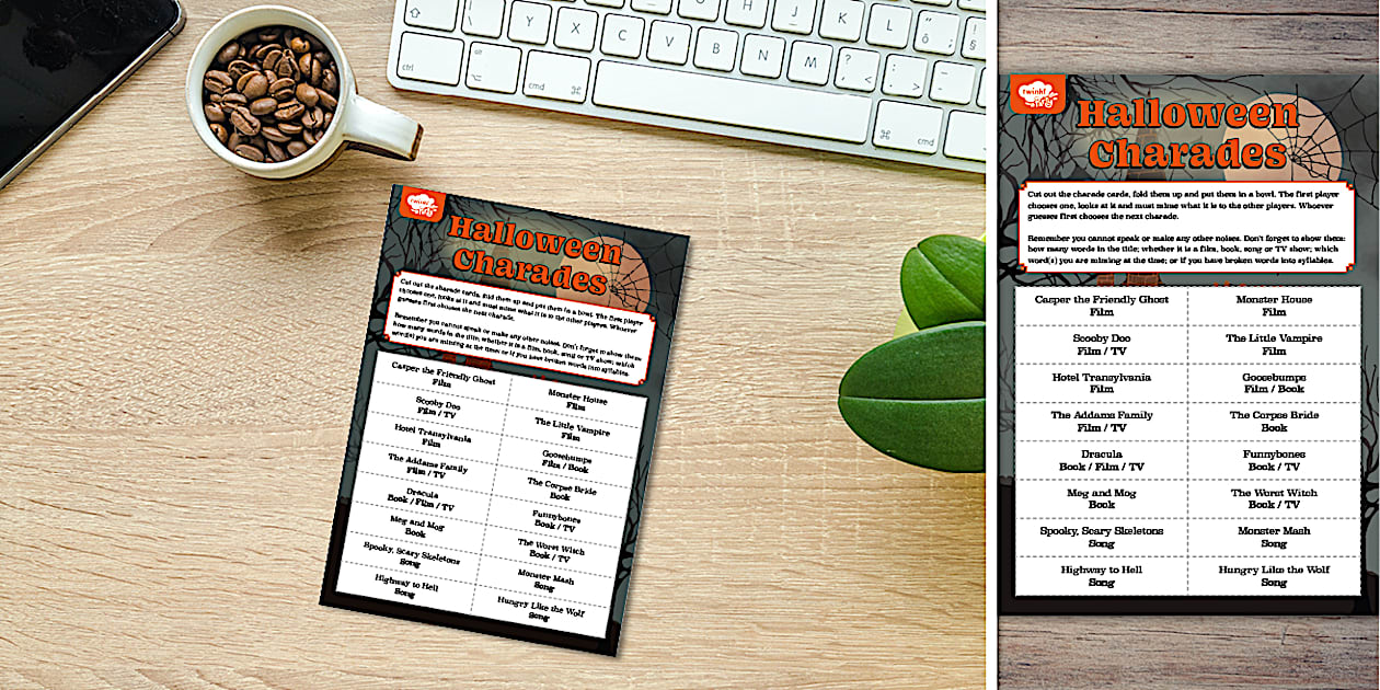 Halloween Charades Printable | Twinkl Party (teacher made)