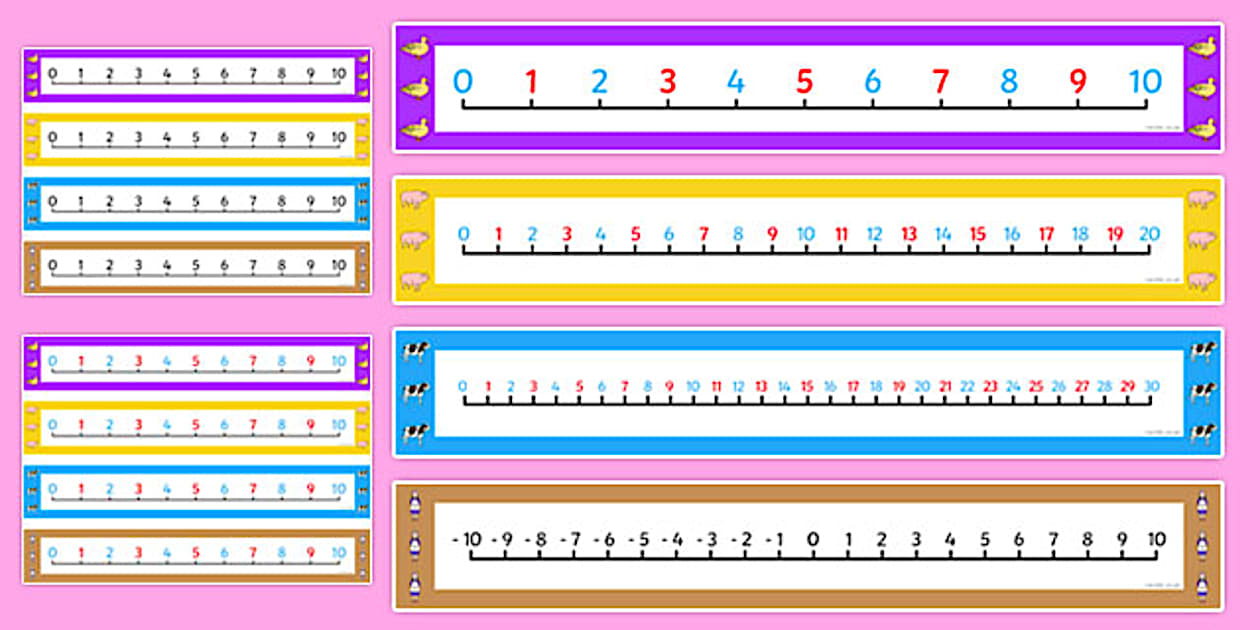 Editable Washerwoman Number Lines Pack up to 30 - Twinkl