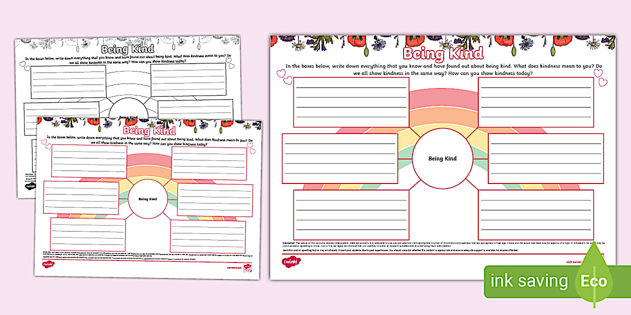 KS2 Being Kind Mind Map (creat de profesori) - Twinkl