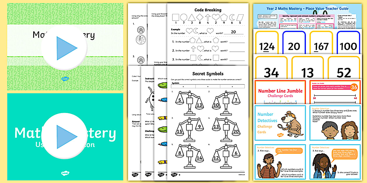 Year 2 Maths Mastery Place Value Activity Pack - Twinkl