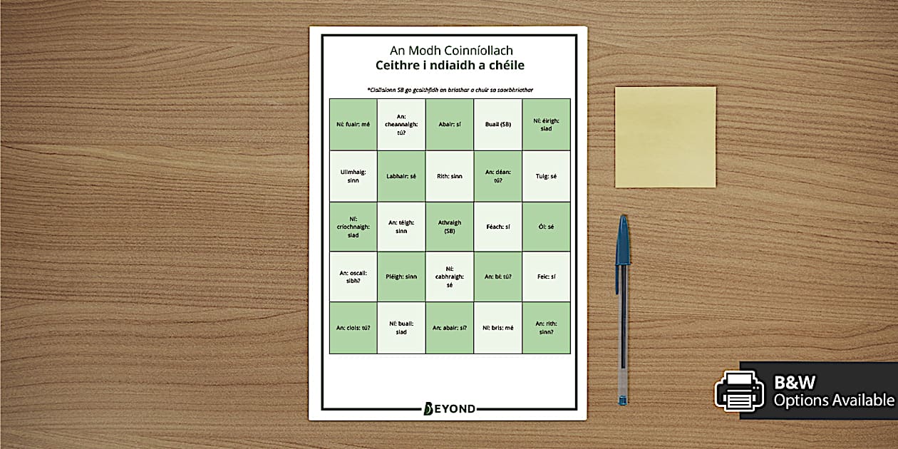 An Modh Coinníollach Ceithre i Sraith (teacher made)