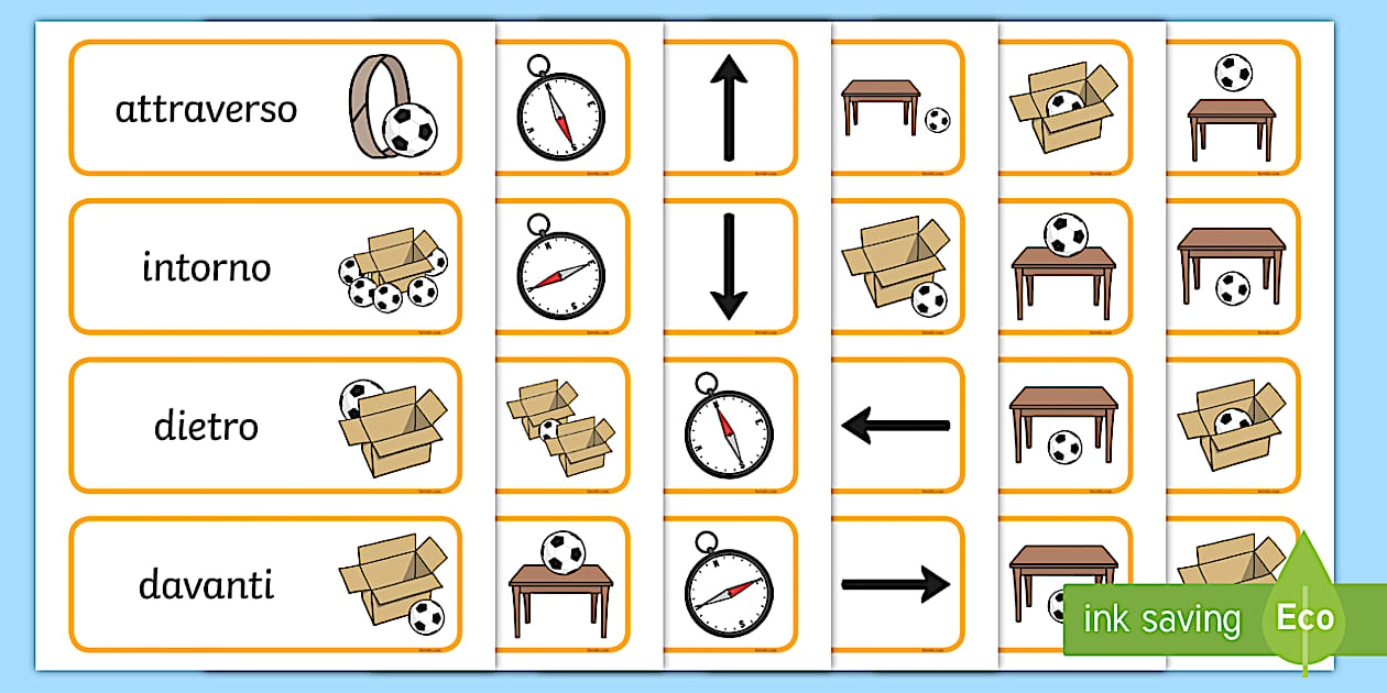 Preposizioni di Luogo Parole Illustrate (teacher made)