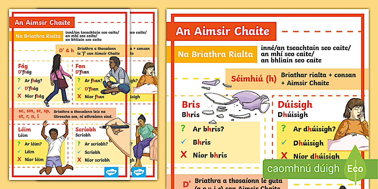 Junior Cycle Regular Irish Verbs Display Posters | Aimsir Chaite