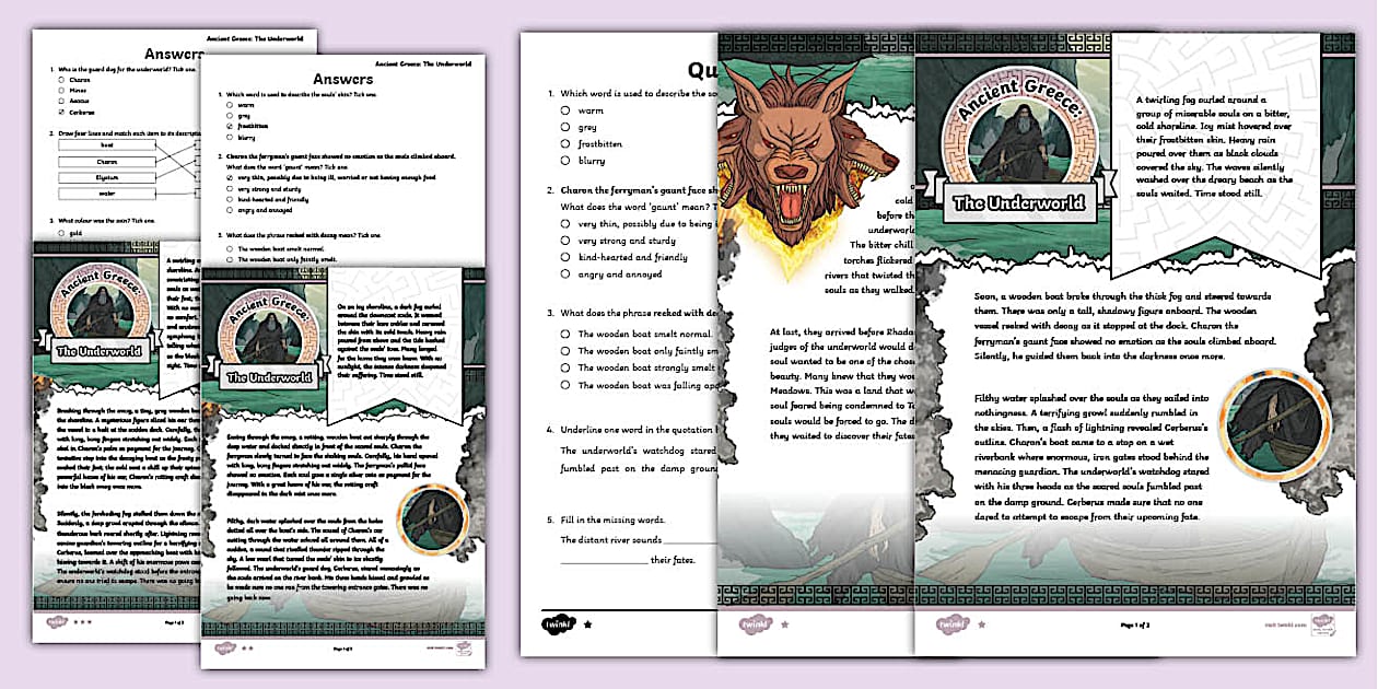 The Underworld Greek Description | LKS2 Ancient Greece