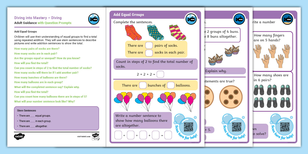 👉 Year 1 DiM: Step 5 Add Equal Groups Activity Cards