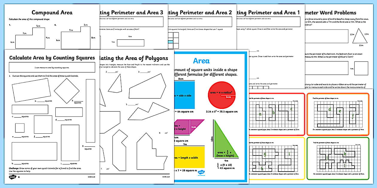 Area and Perimeter Games (teacher made) - Twinkl