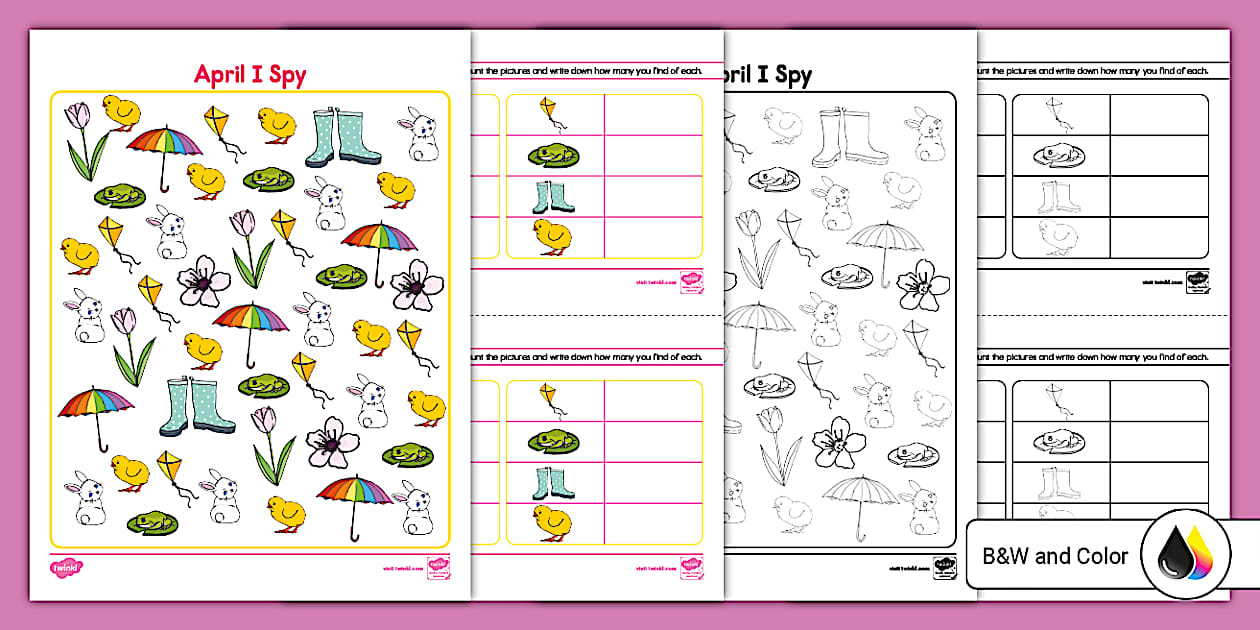 April I Spy Activity (teacher made) - Twinkl