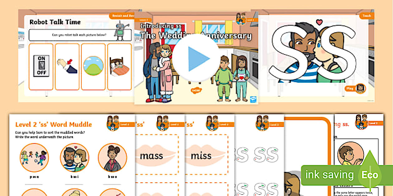 Level 2 Week 6 Lesson 3 - Twinkl Phonics 'ss' (teacher made)