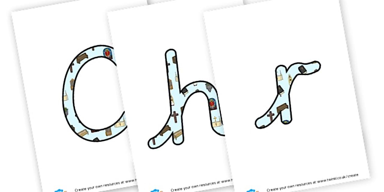 Christian Values Lettering - display lettering - Twinkl