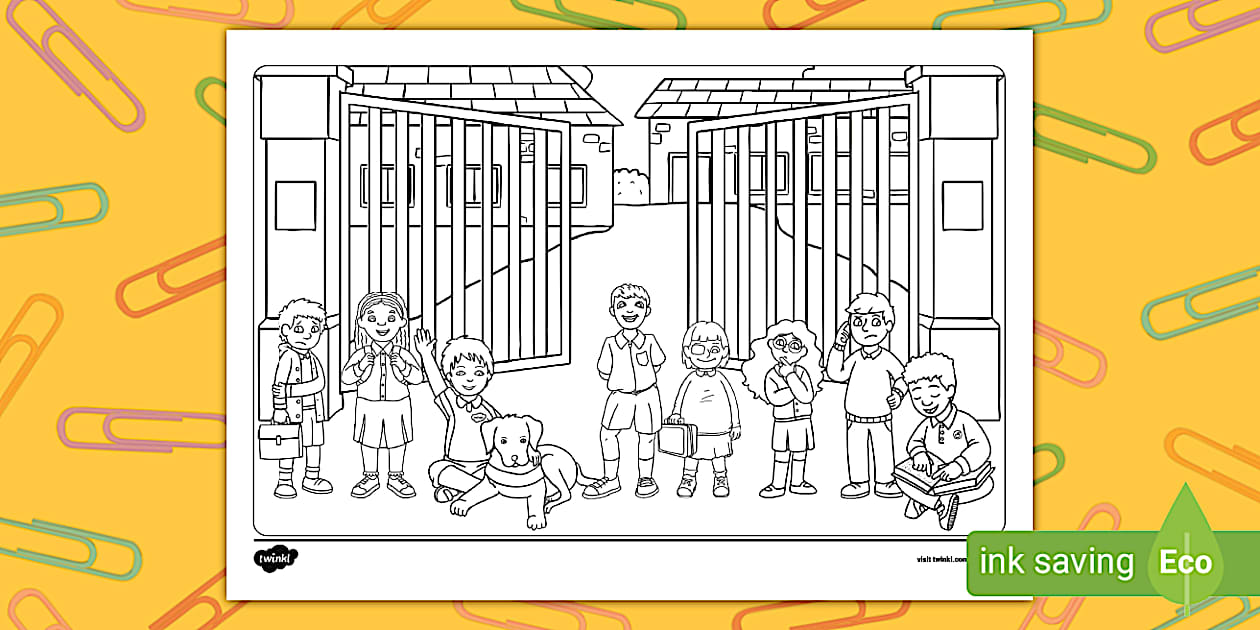 School Uniform Colouring Page (teacher made) - Twinkl